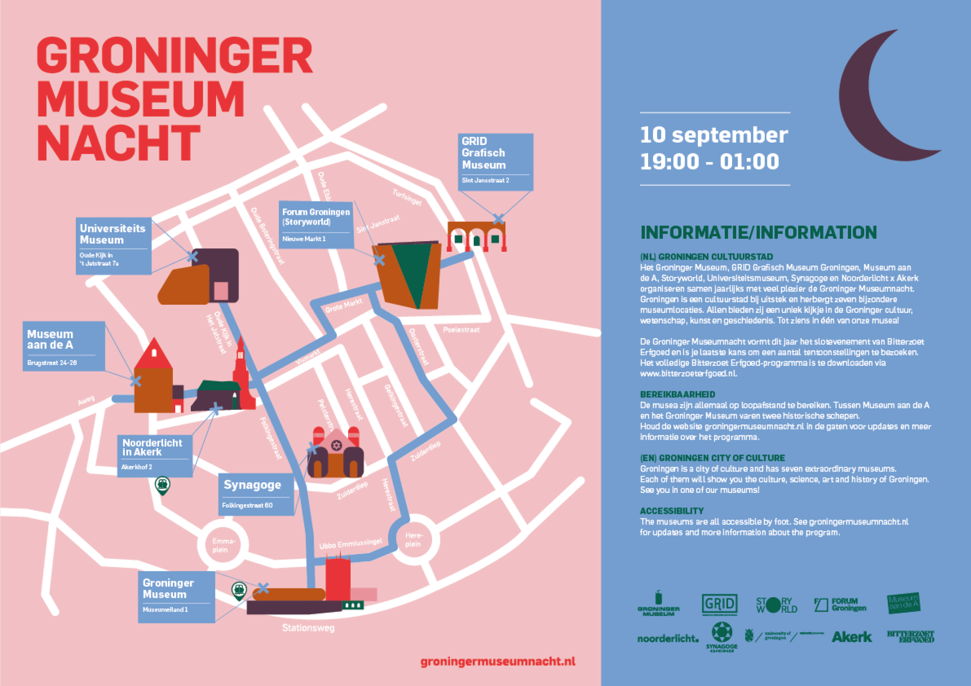 Timetable & Plattegrond | Groninger Museum